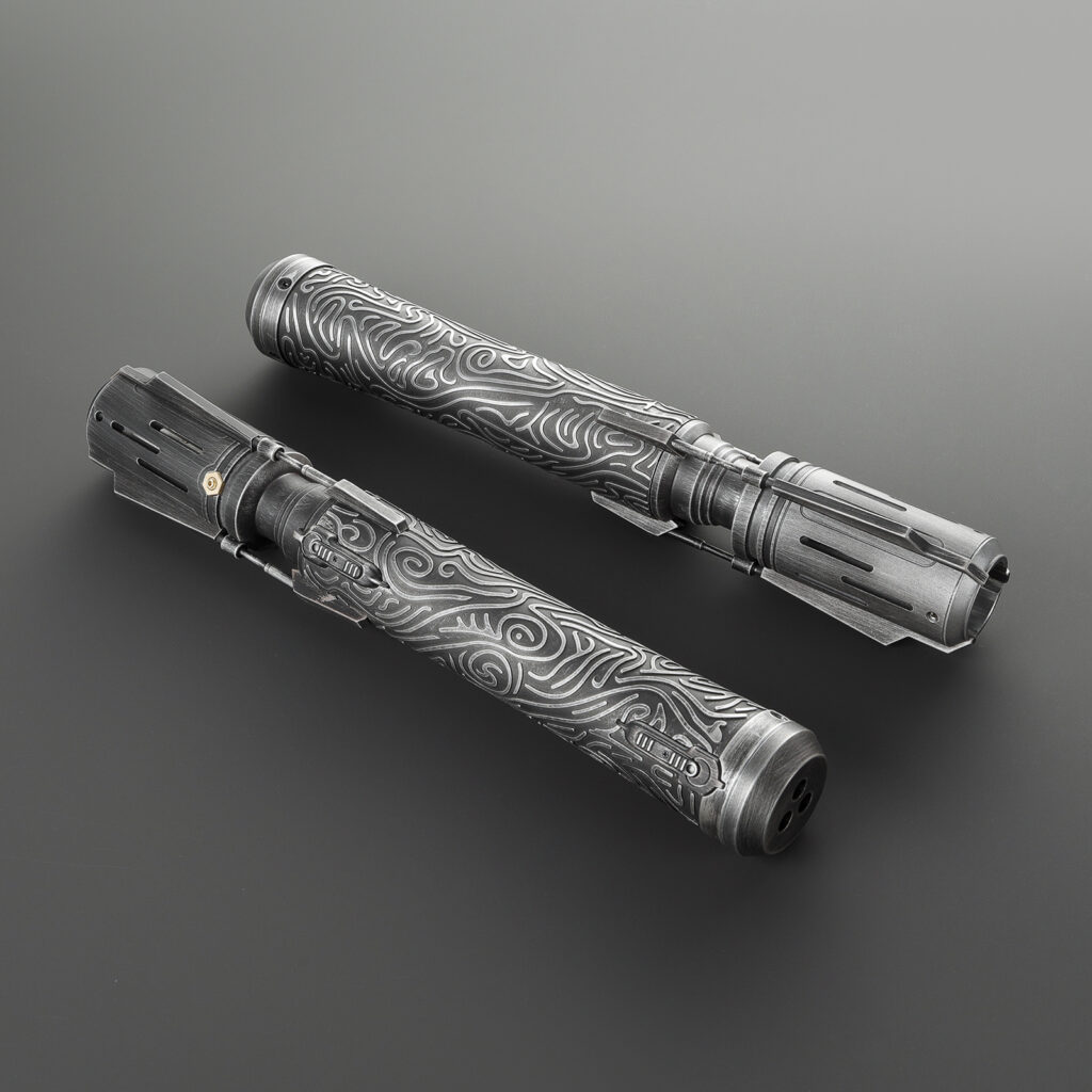 Satele Shan Weathered Double-Bladed Duelling Lightsaber - RGB-X