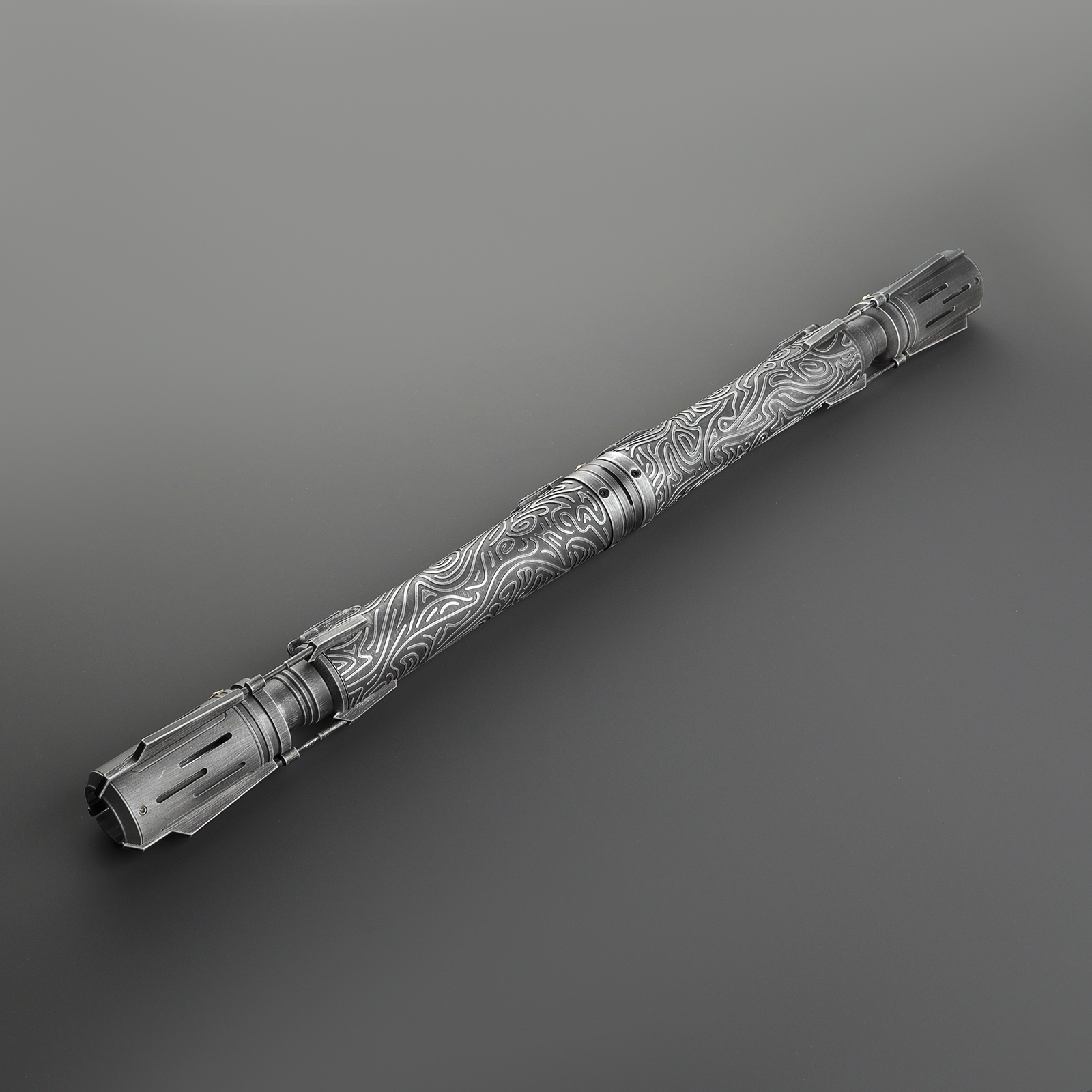 Satele Shan Weathered Double-Bladed Duelling Lightsaber - RGB-X