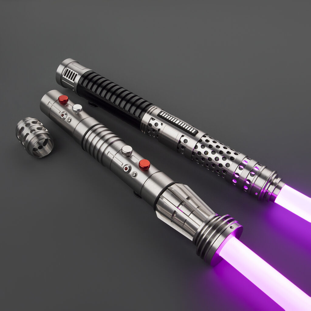 Ventress With Darth Maul Double-Bladed Lightsaber - Xenopixel V3