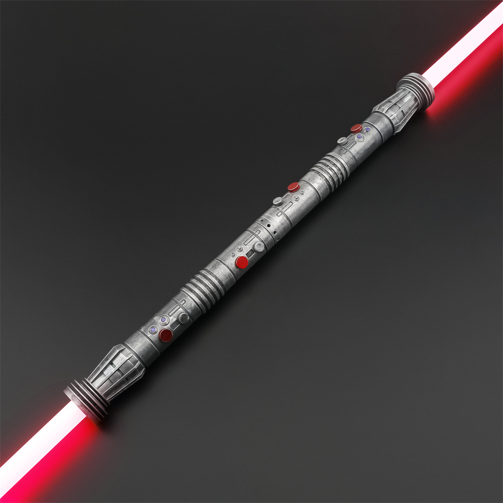 Weathered Darth Maul Double-Bladed Duelling Lightsaber - S-RGB